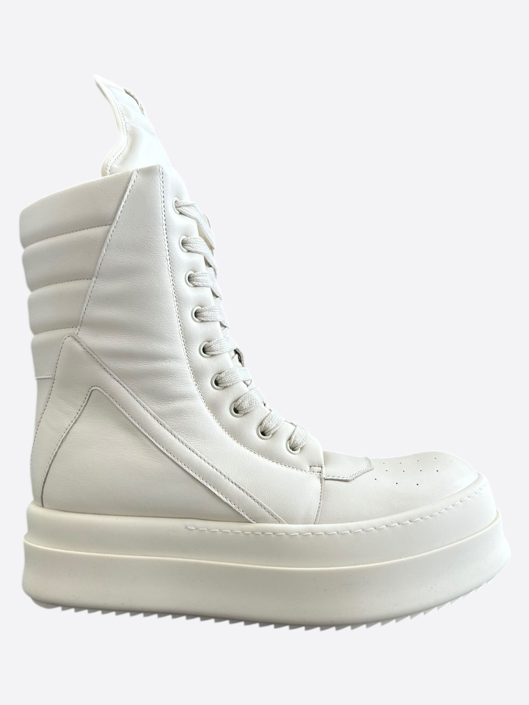 Rick Owens Rick Owens White Mega Geobaskets | Grailed
