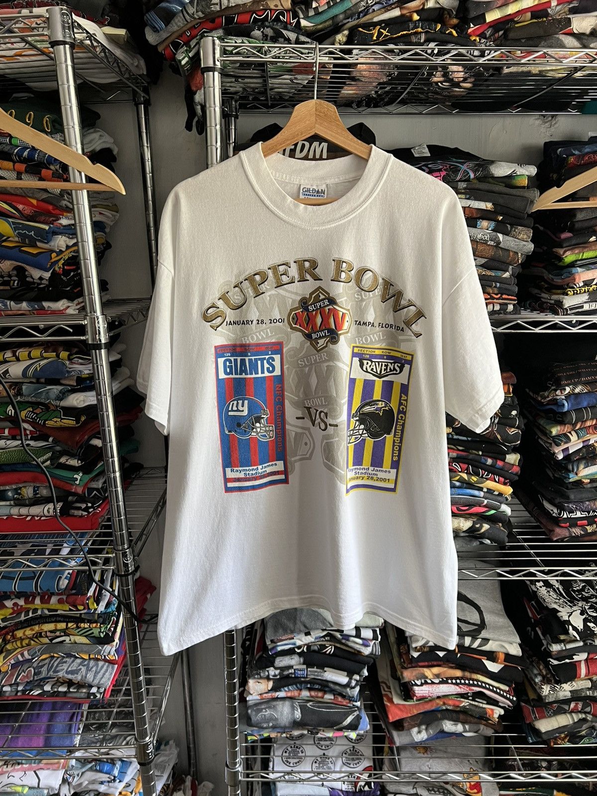 NFL 2001 Super Bowl XXXV Giants vs Ravens Tee | Grailed