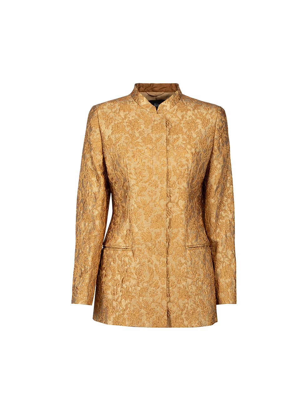 Louis Feraud Metallic Gold Jacquard Jacket | Grailed