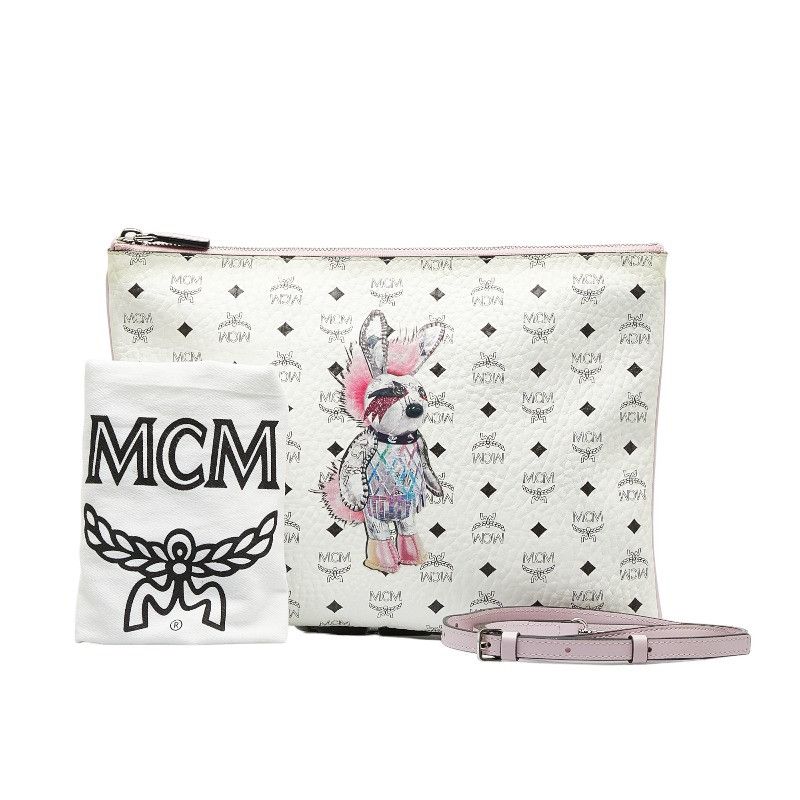 MCM MCM Visetos Rabbit Zip Clutch Bag | Grailed