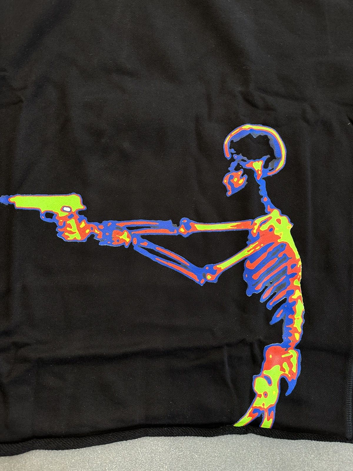 Vlone Vlone Skeleton Shooting Cropped Hoodie | Grailed