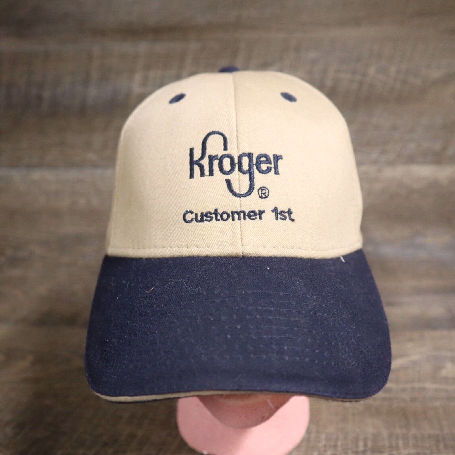 Vintage Kroger Customer First 1st Employee Uniform Hat Tan And Blue ...