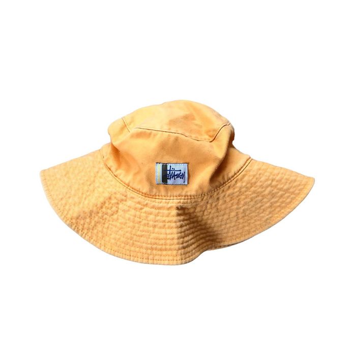Vintage 2000s Stussy yellow bucket hat | Grailed