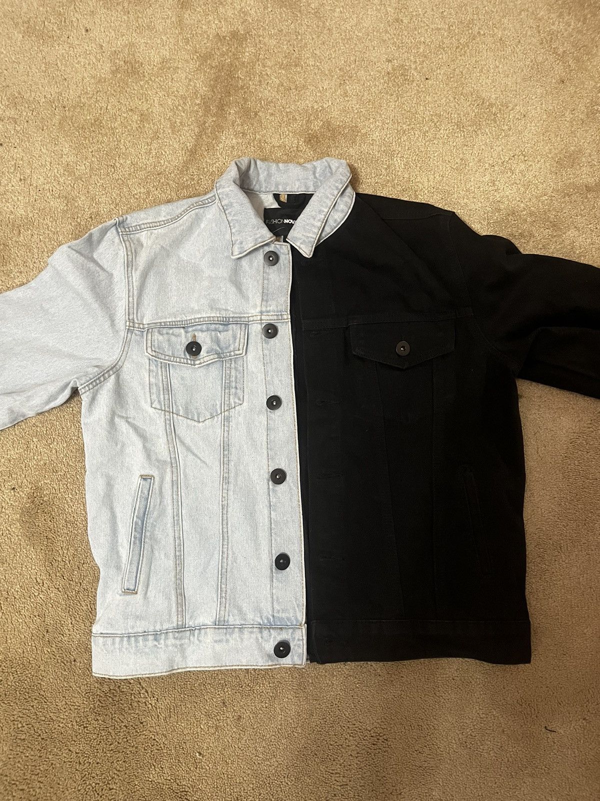 Streetwear Two Tone Denim Jacket | Grailed