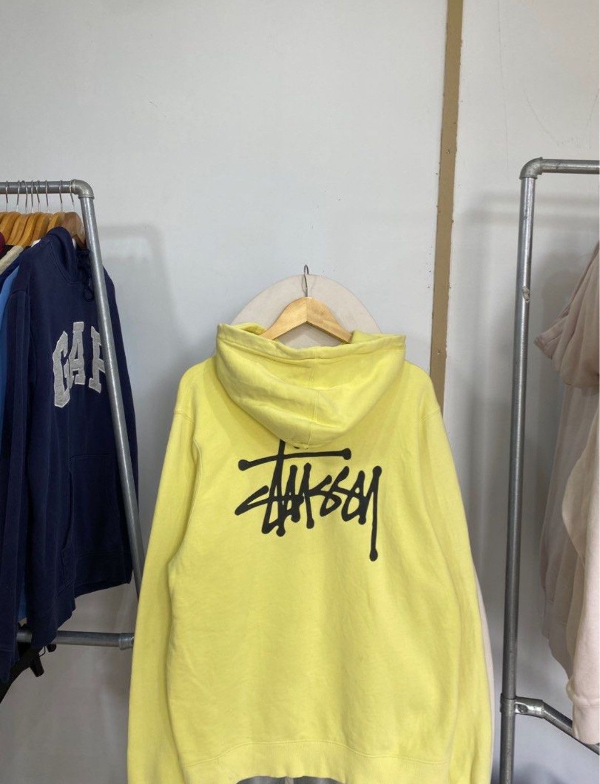 Stussy Stussy Spellout Neon Green Hoodie | Grailed