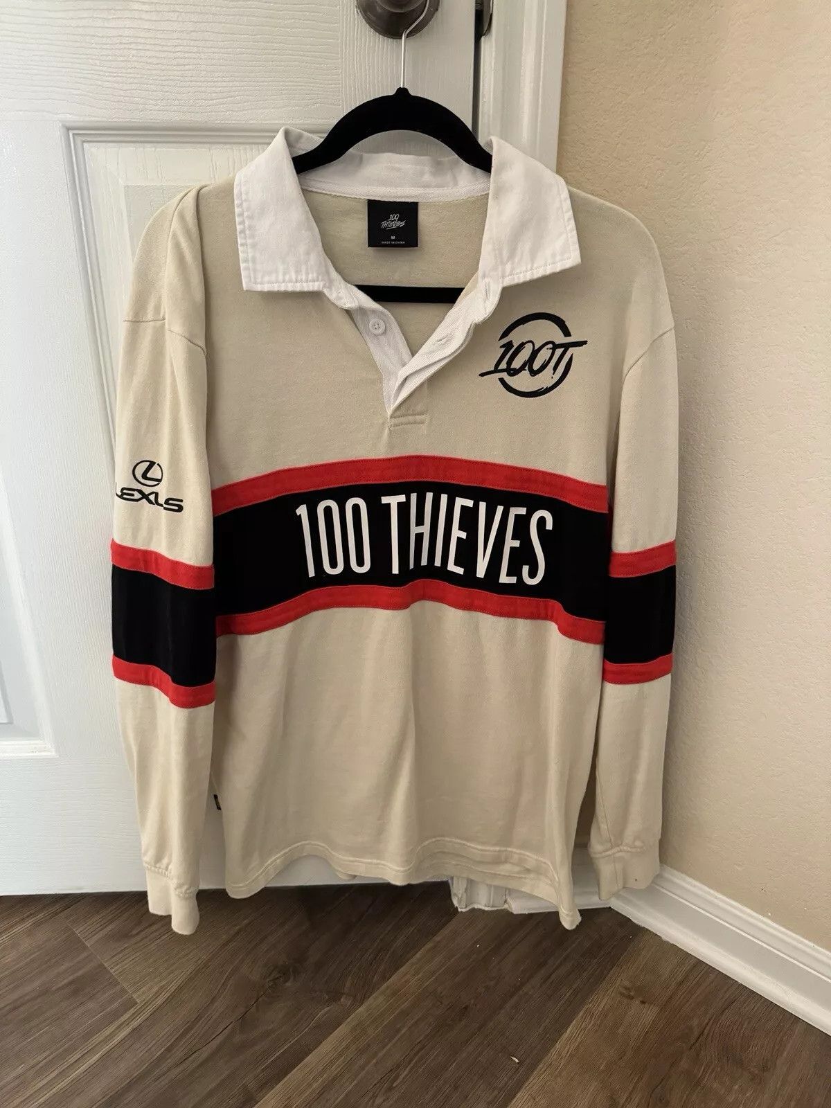 100 Thieves 100 Thieves 2022 Worlds Jersey Cream Long Sleeve | Grailed