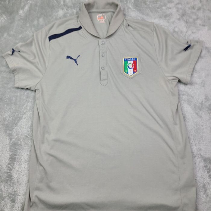 Puma Italy PUMA Italy Polo Grey Representation Official Polo Ital | Grailed