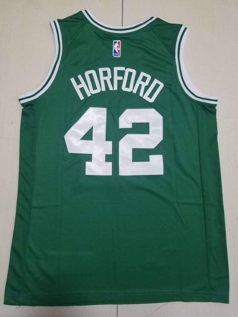 Custom Men Boston Celtics #42 Al Horford Green Jersey | Grailed