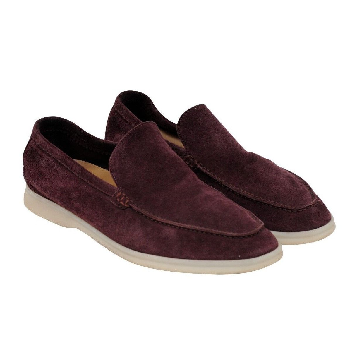 Loro Piana Burgundy Red Suede Summer Walk - 01919 | Grailed