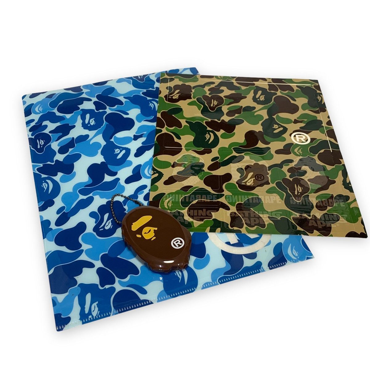 Bape BAPE 3 ITEM SET! A4 Camo file, Sticker Sheet, Coin Case | Grailed