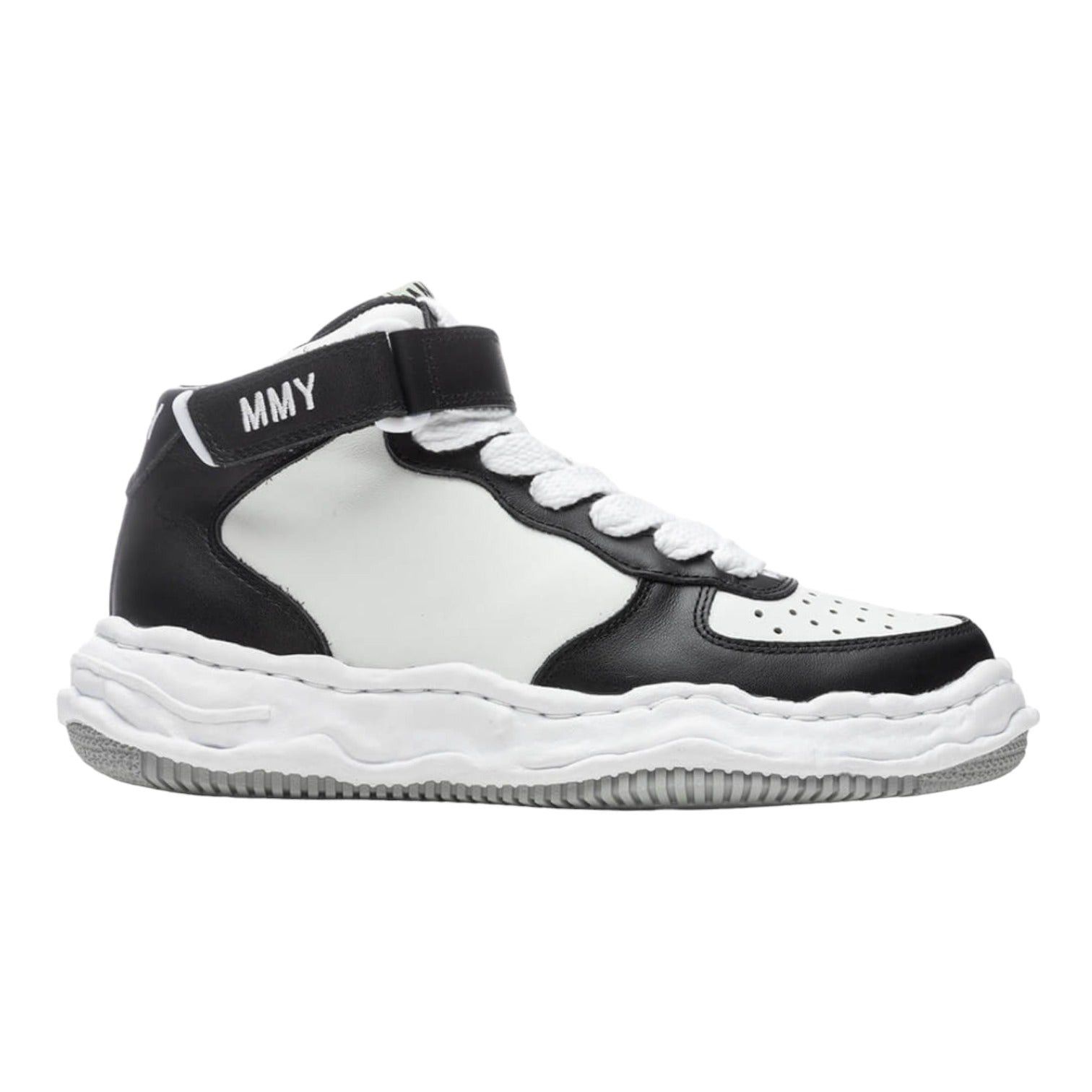Maison MIHARA YASUHIRO Wayne OG Sole Sneaker High Black White | Grailed