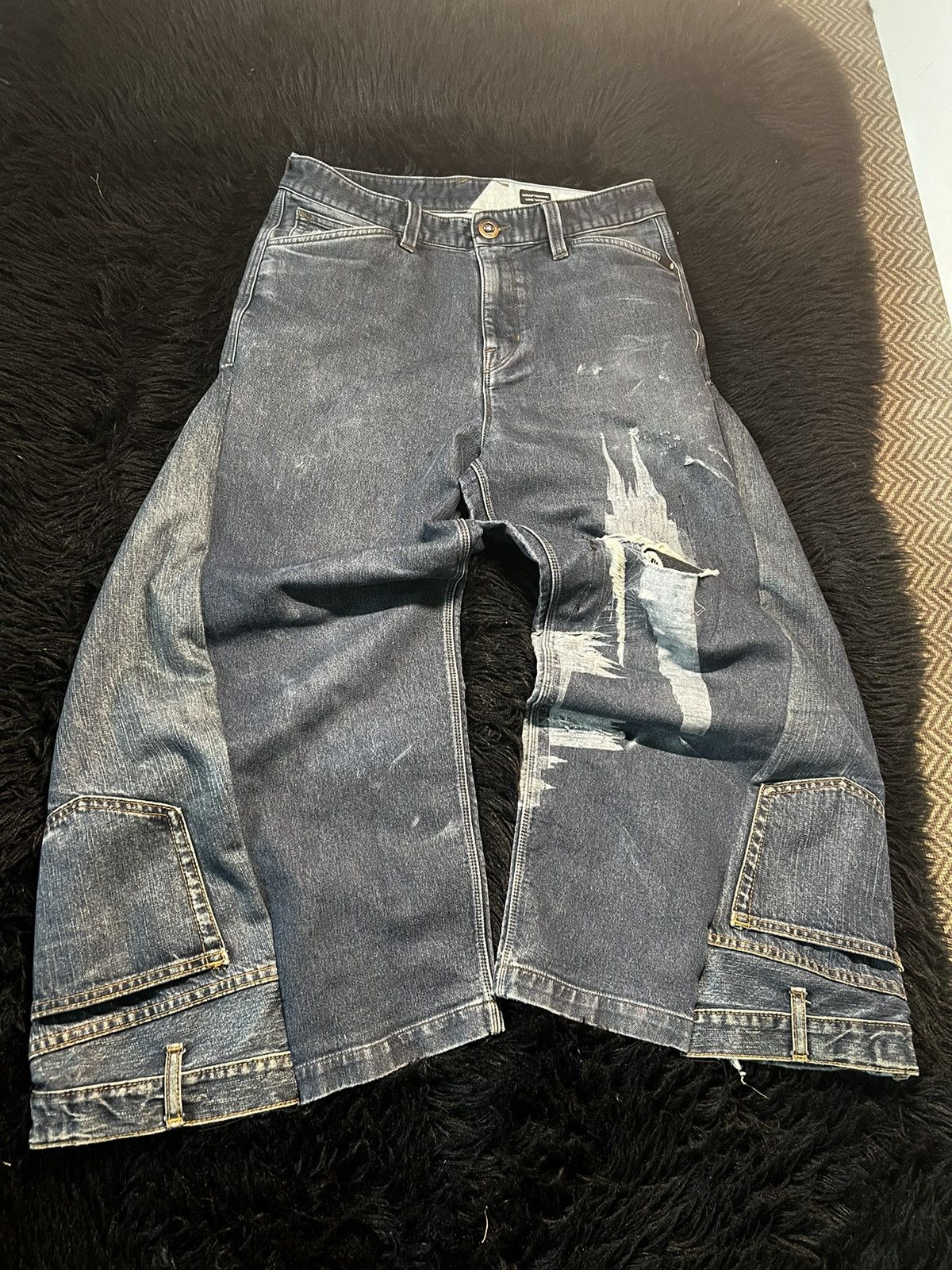 Custom × Jnco × Vintage Custom jeans dark blue | Grailed