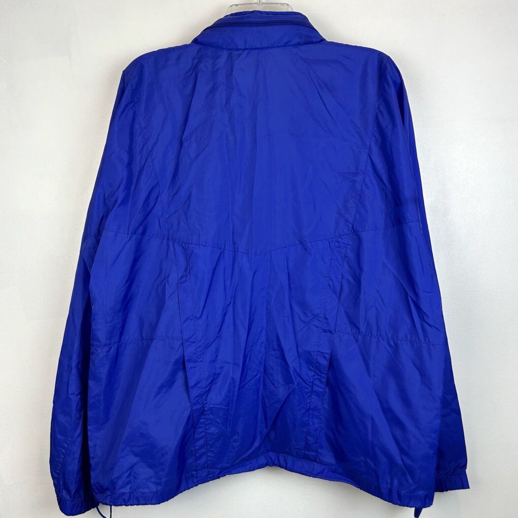 Nike Authentic Vintage Mens Full Zip Color Block Blue Roll Up Hood ...