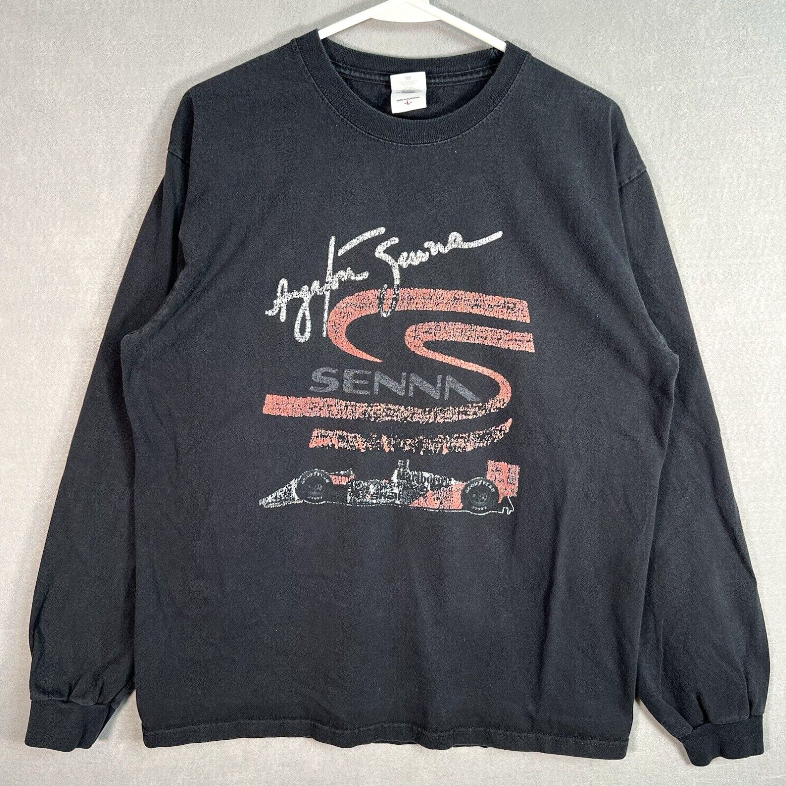 Anvil Vintage 90s Ayrton Senna Formula 1 Racing Marlboro T Shirt Adult ...