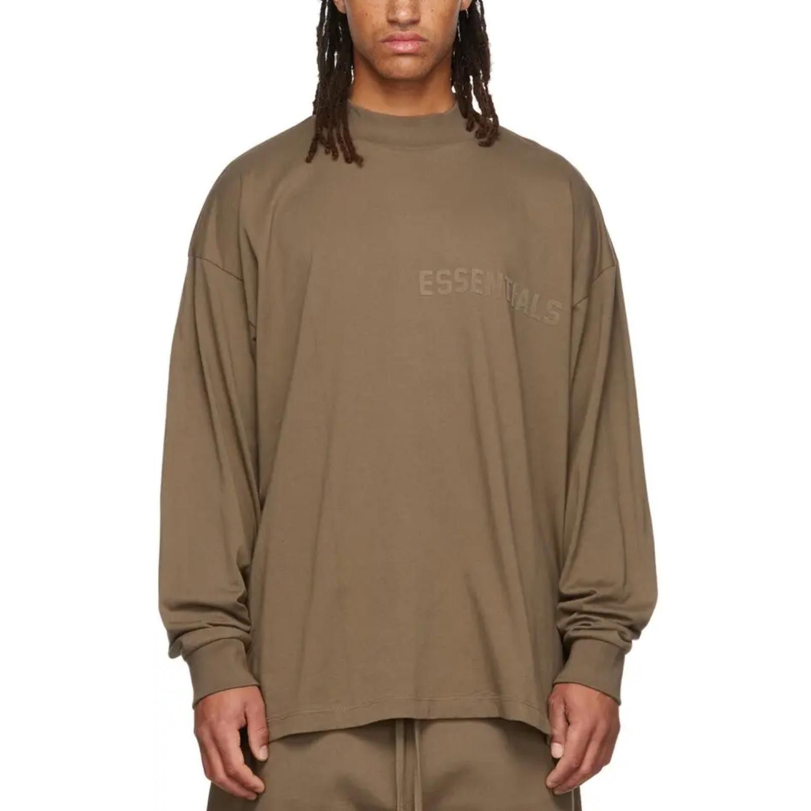 Fear of God Fear of God Essentials LS Tee Wood Size S | Grailed