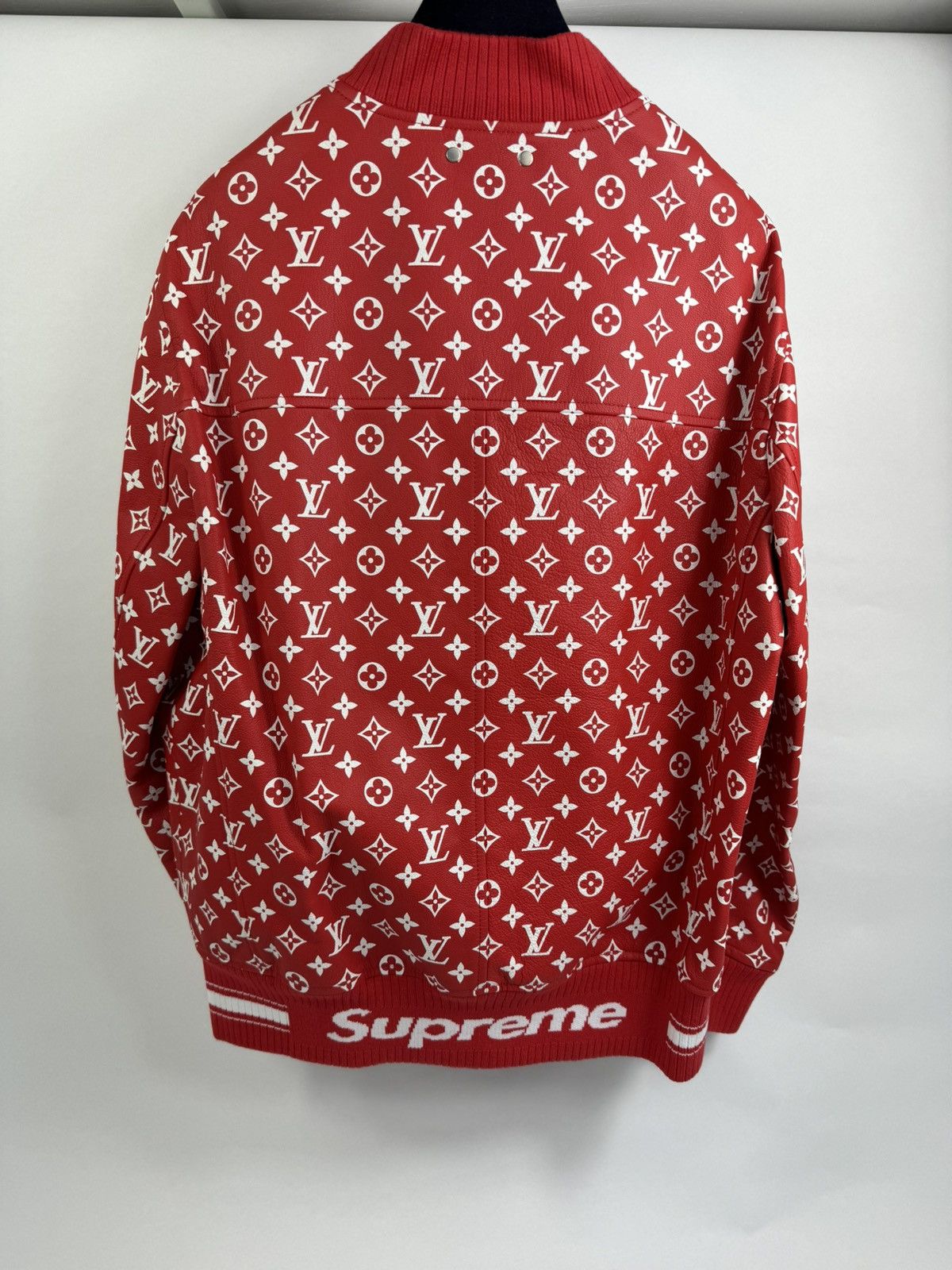 Supreme LOUIS VUITTON X SUPREME MONOGRAM PRINT LEATHER JACKET (RARE ...