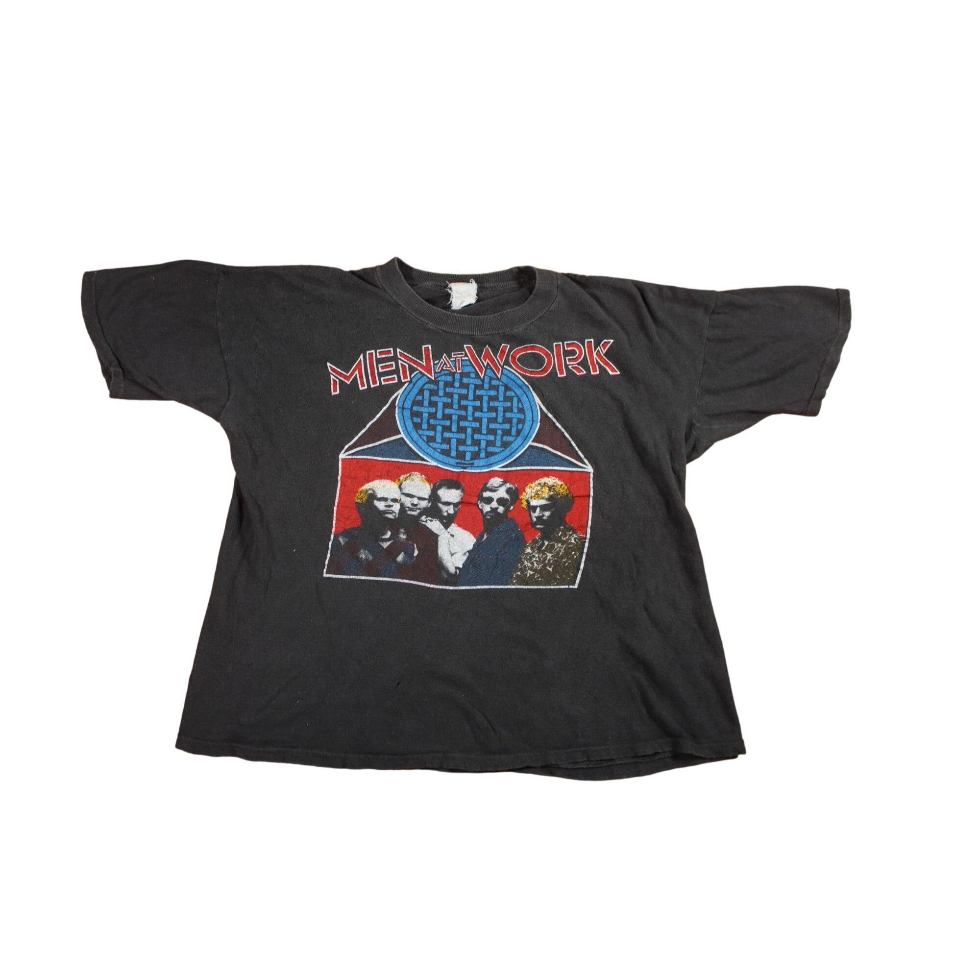 Vintage Vintage T-Shirt Men At Work Business As Usual Graphic Tees ...