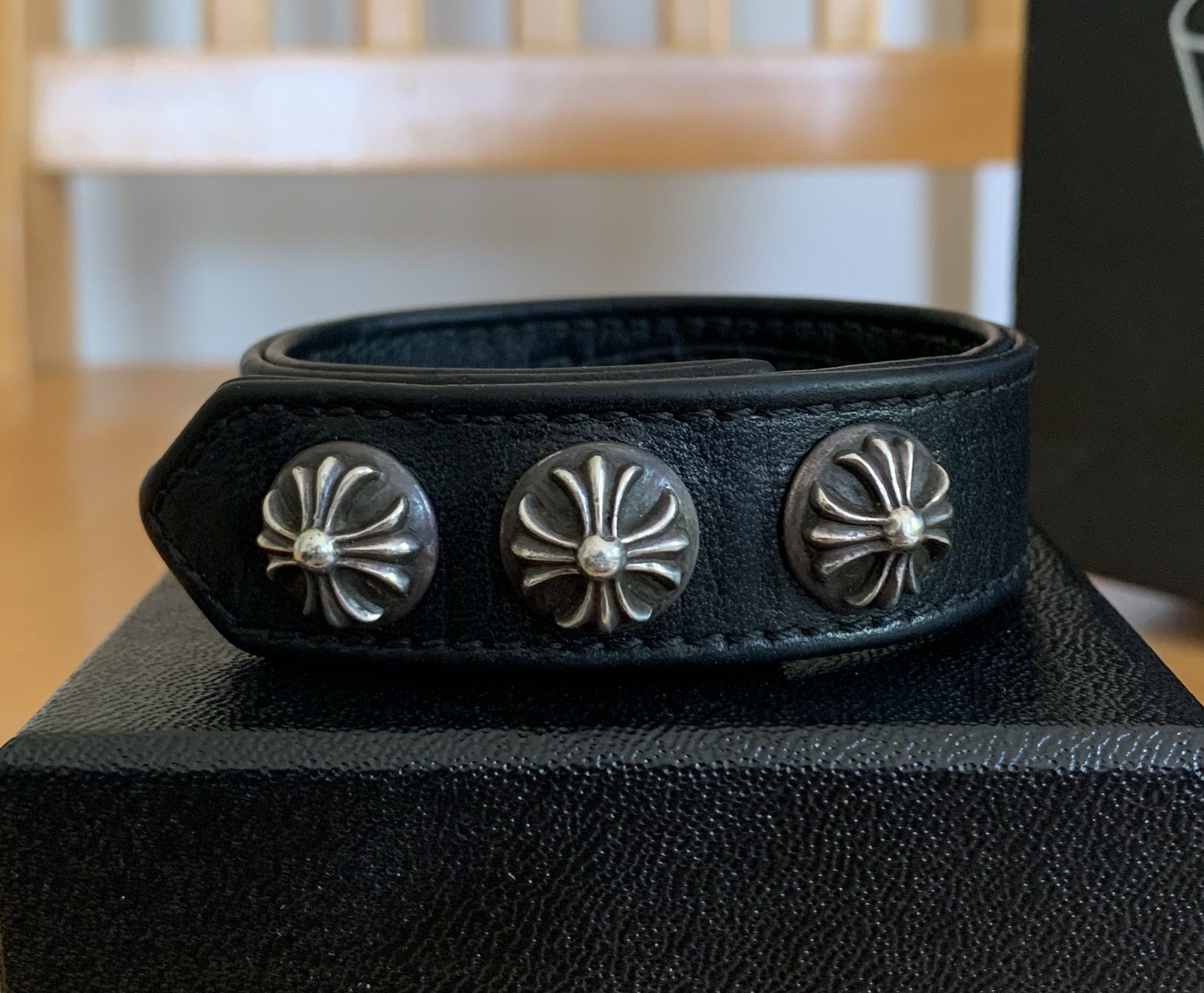Chrome Hearts Chrome Hearts Leather Bracelet | Grailed