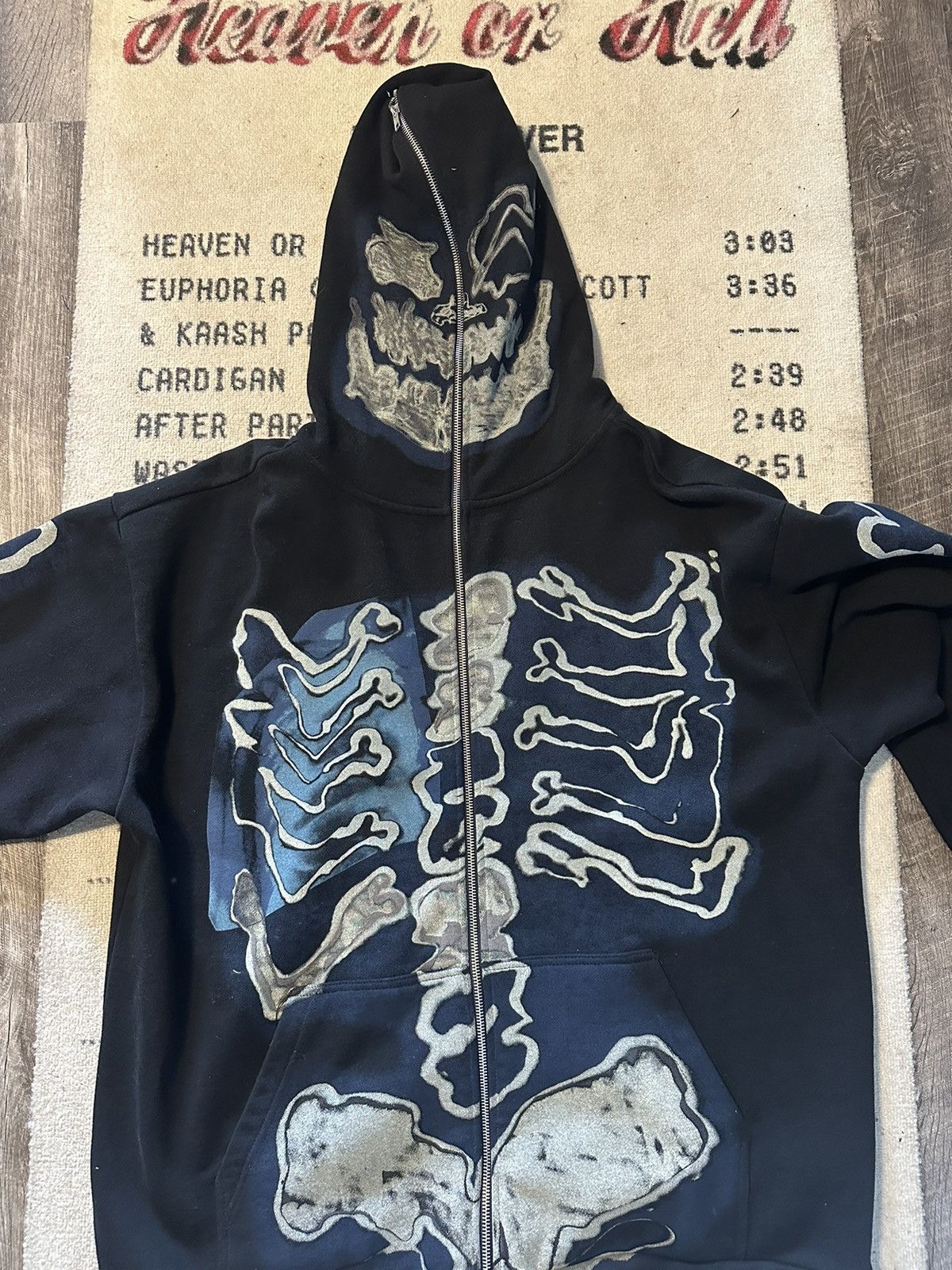 Travis Scott TRAVIS SCOTT X FRAGMENT SKULL ZIP UP | Grailed