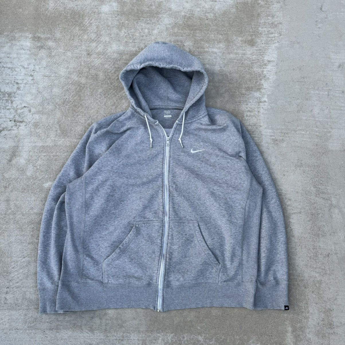 Nike Vintage Y2K Nike Grey Nike Zip Up Hoodie Fits Boxy XL | Grailed