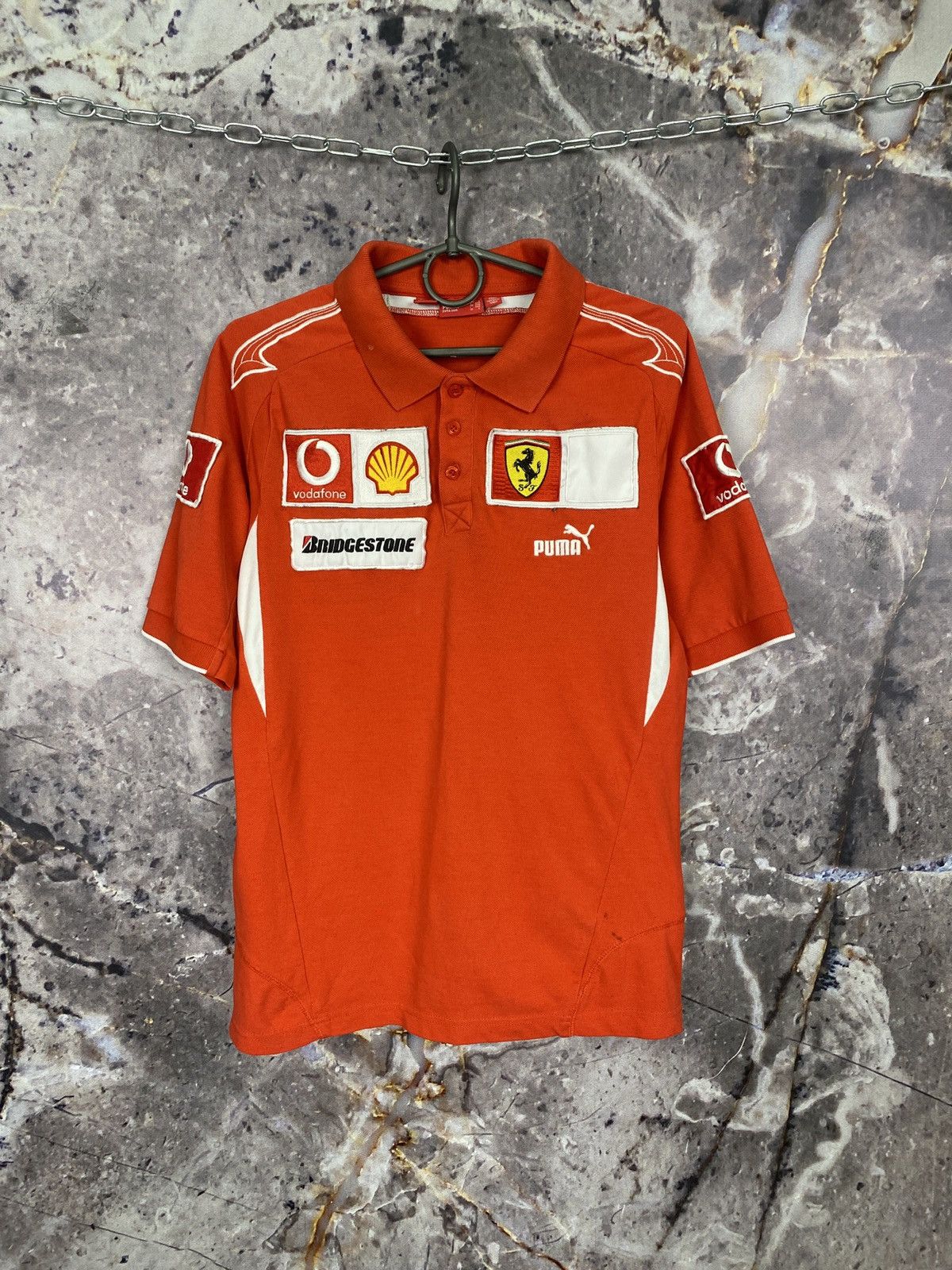 Ferrari × Puma Men’s Puma Polo Shirt Ferrari Shell Racing F1 Vodafone ...