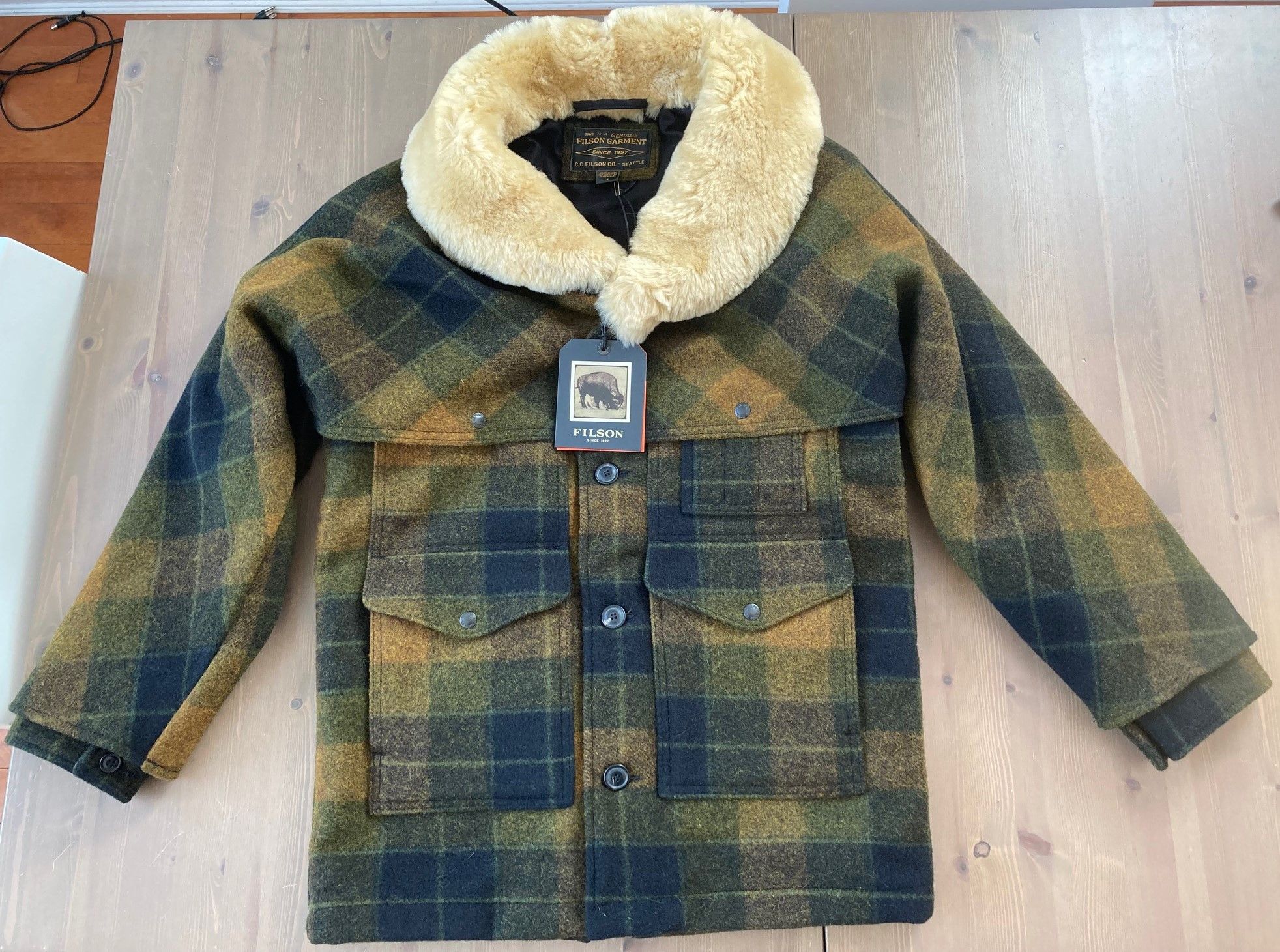 Filson Filson Lined Mackinaw Wool Packer Coat - S - Loden Heather | Grailed