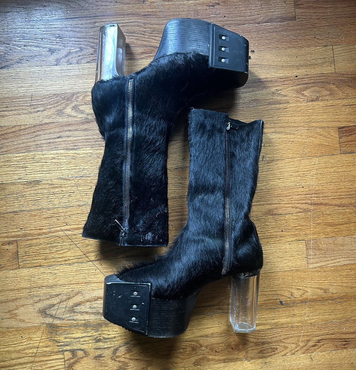 Rick Owens 1/1 Horse Fur Rick Owens Kiss heels | Grailed