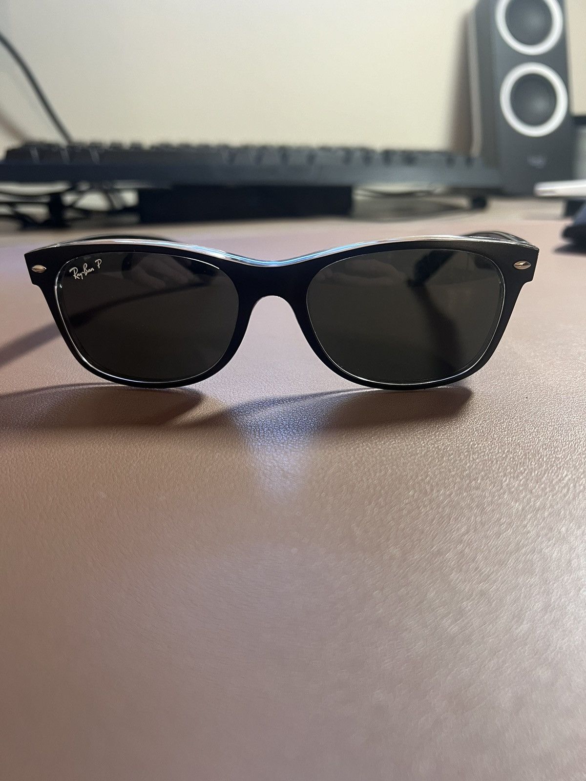 RayBan Ray-Ban Wayfarer- Matte Black on Transparent (Polarized) | Grailed
