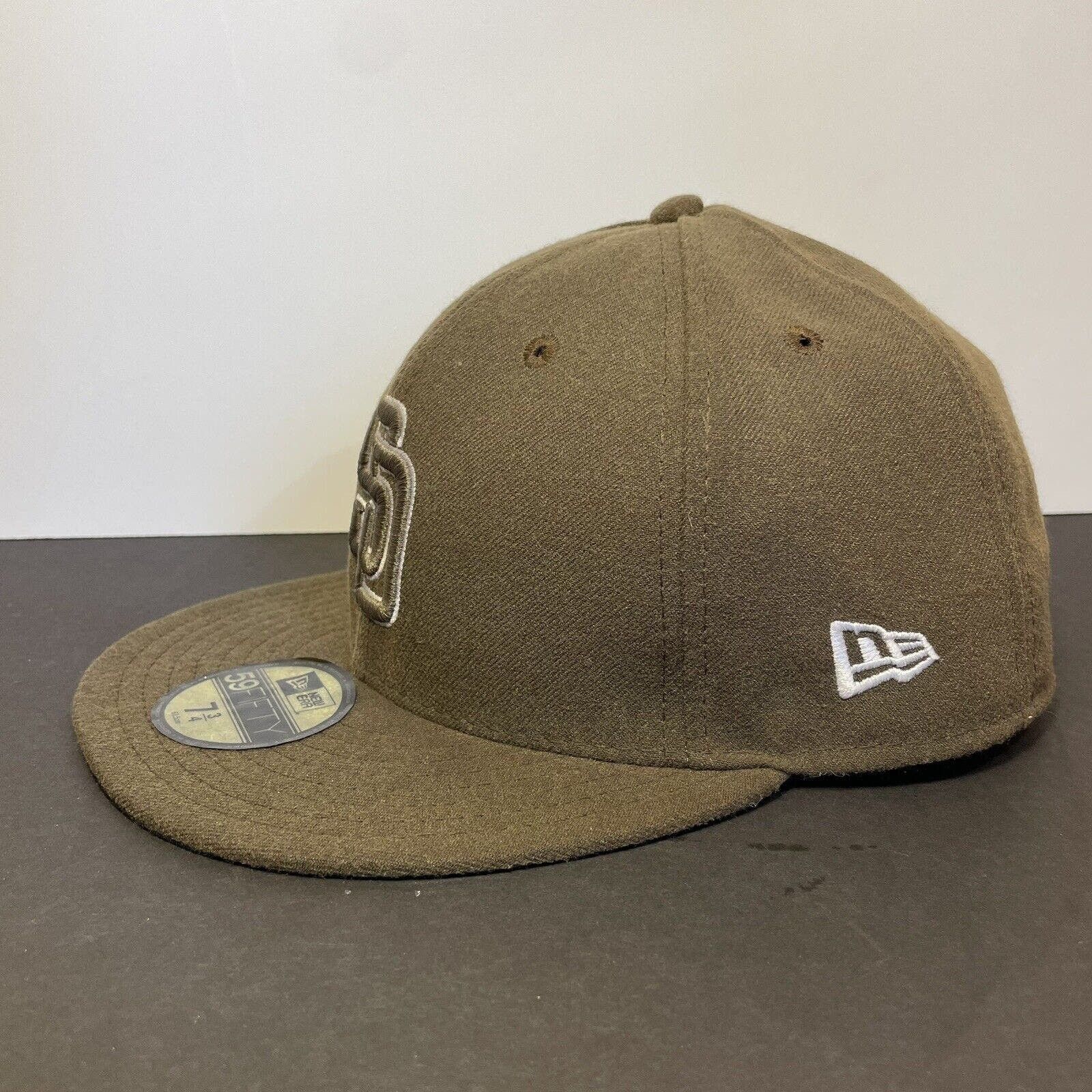 New Era SD Padres 2016-18 New Era 59Fifty 7 3/4 On Field Cap Brown ...