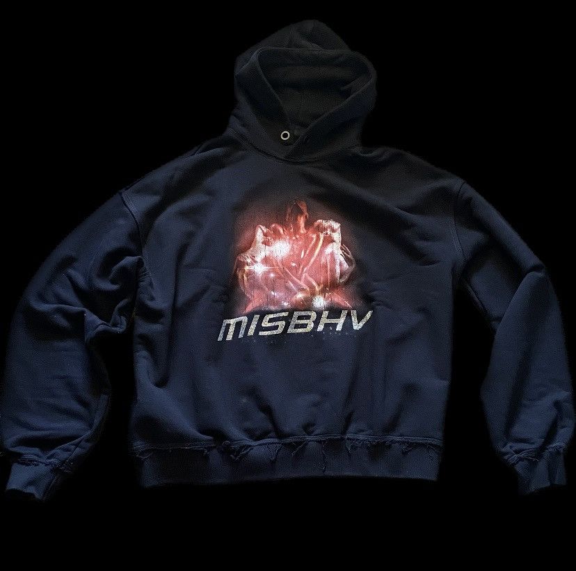 Misbhv 2001 Red Crystals Hoodie Black | Grailed
