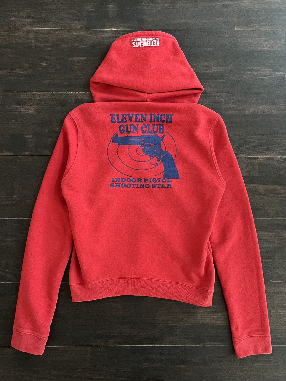 Vetements *SOLD* vetements aw17 eleven inch gun club hoodie | Grailed