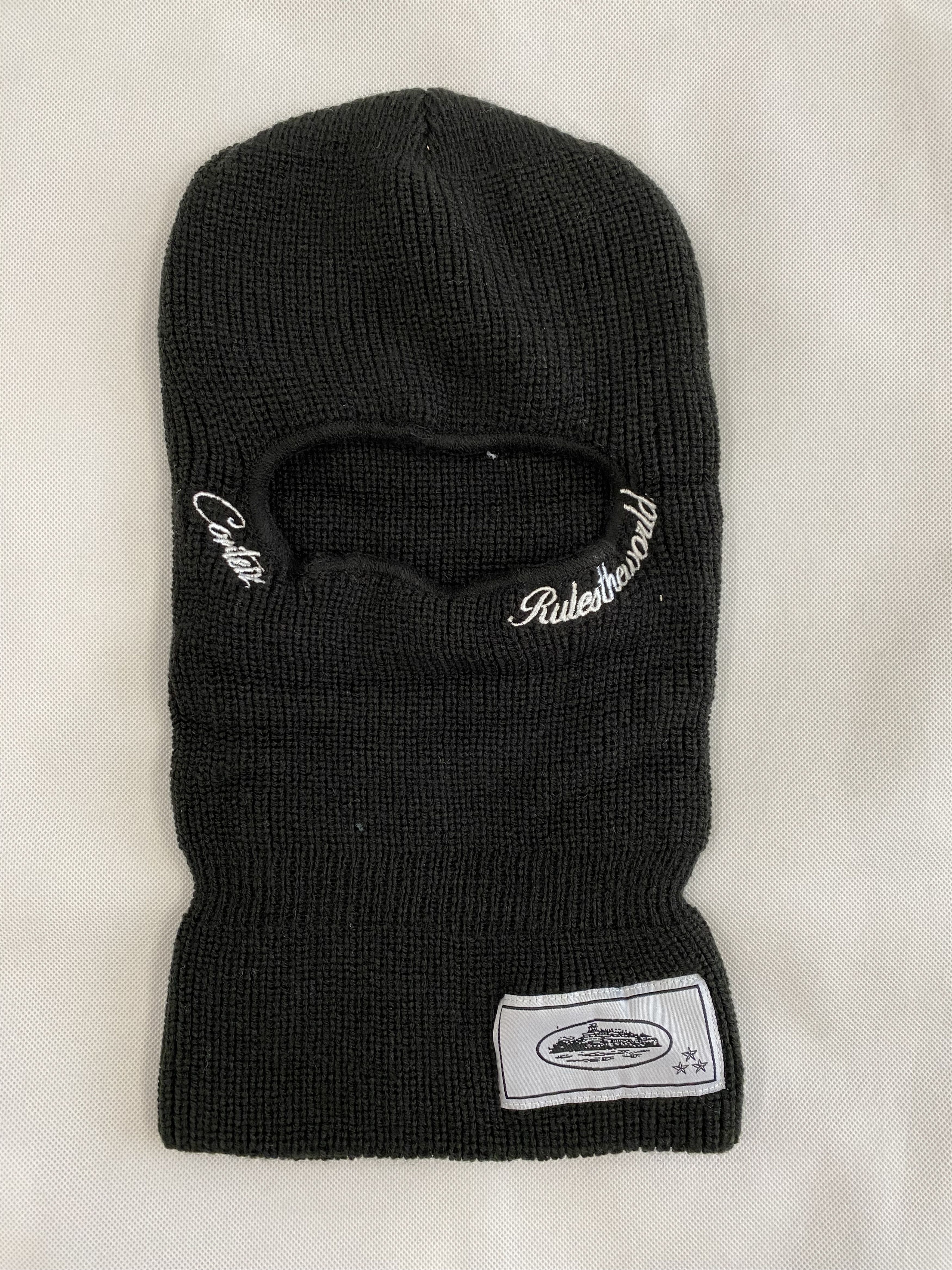 Hat Corteiz Alcatraz Knitted Mountain Balaclava Ski Mask Black | Grailed