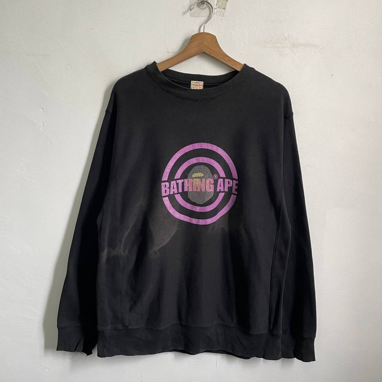 Bape Distressed Sweatshirt a bathing ape (faded) | Grailed