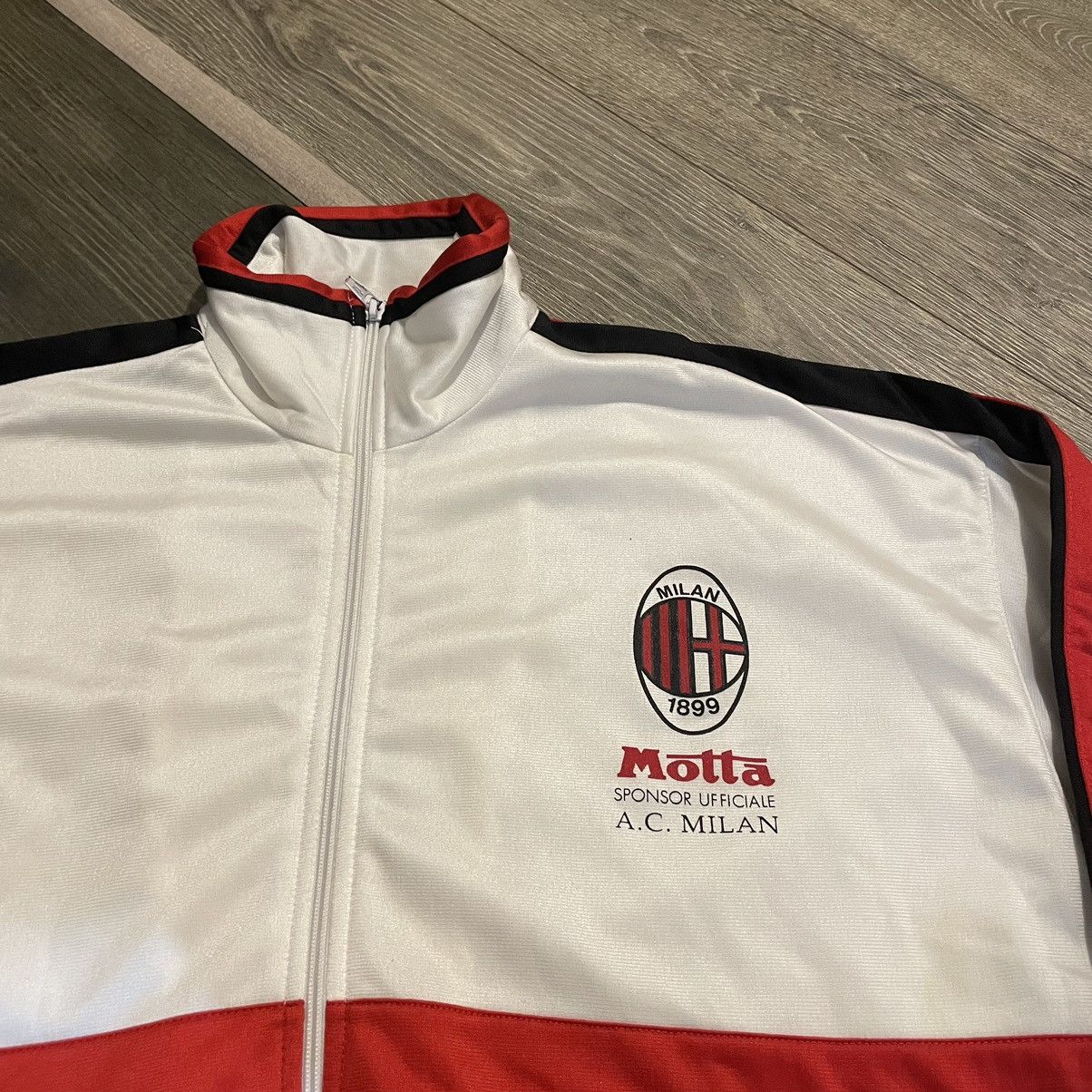 Vintage MILAN MOTTA 90s TRACK JACKET JERSEY ZIP SWEATSHIRT FOOTBALL ...