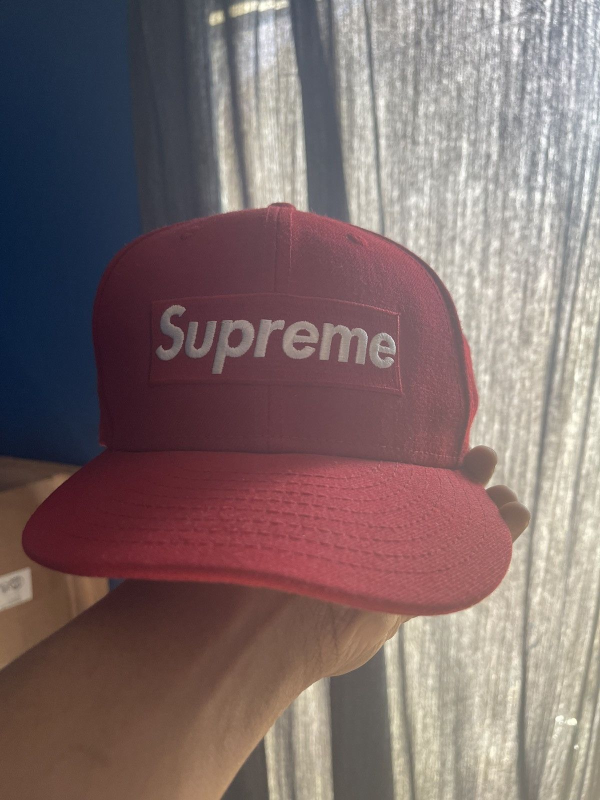 New Era × Supreme New Era x Supreme Box Logo ‘PlayBoy’ Fitted Hat | Grailed