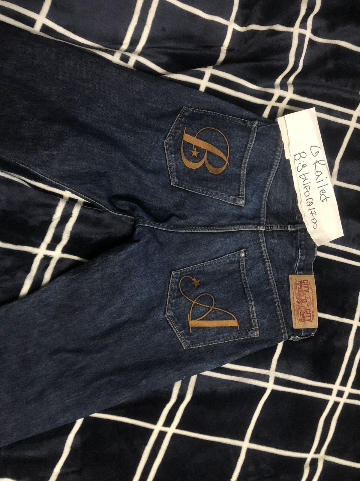 Bape Cursive Logo Denim | Grailed