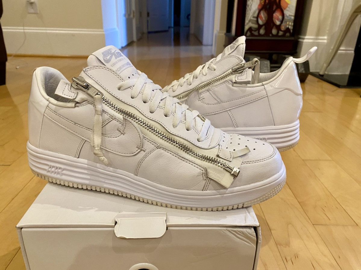 Nike Nike x Acronym Lunar Air Force 1 sz 13 Triple White | Grailed