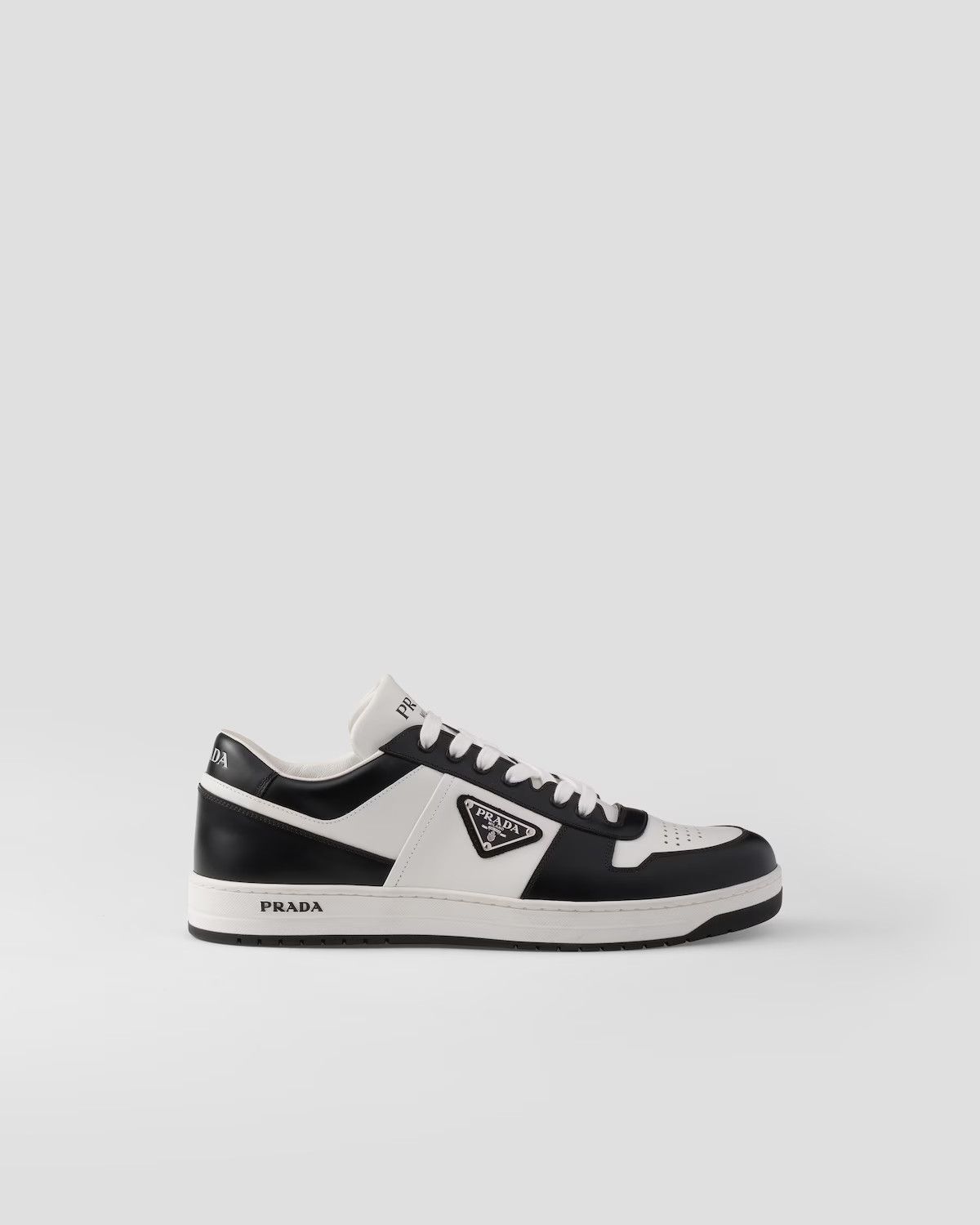 Prada o1mt1gz0325 Downtown Low-Top Sneakers in Black/White | Grailed