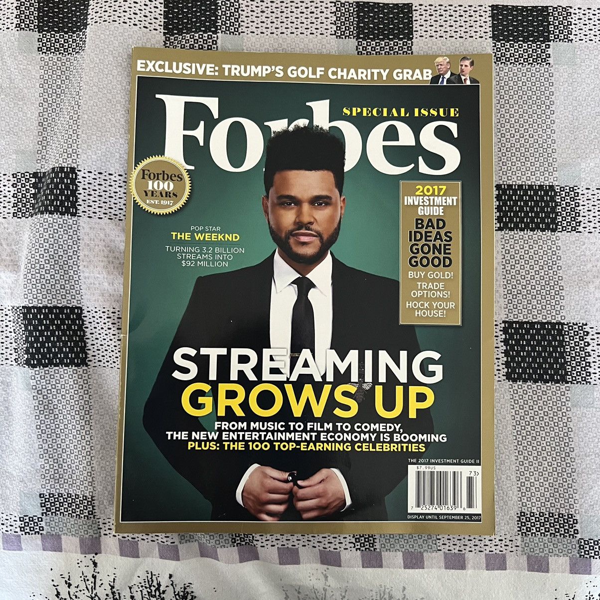 The Weeknd The Weeknd Forbes magazine 2017 issue | Grailed