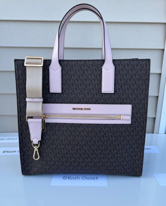 Michael Kors Michael Kors Kenly Tote Bag Large MK Signature Powder ...