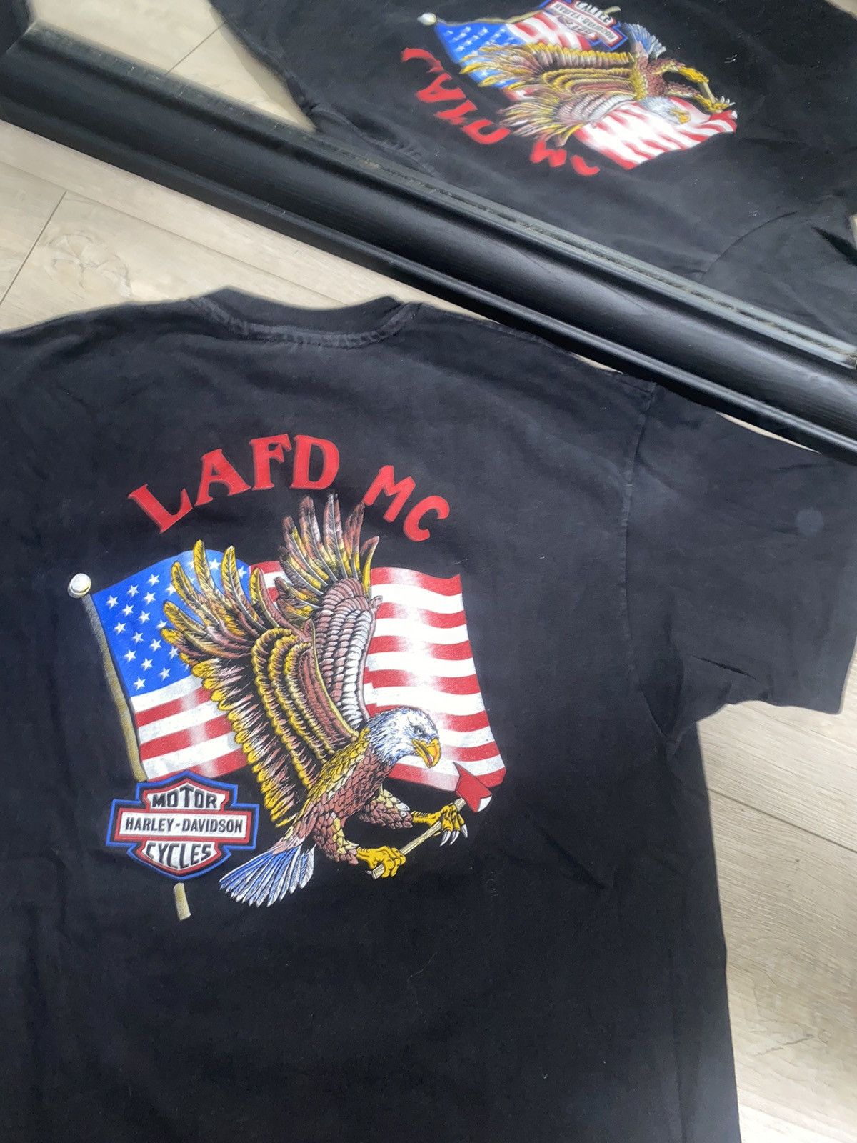 Vintage Vintage / Y2K 90s Harley Davidson LAFD MC Eagle Shirt | Grailed