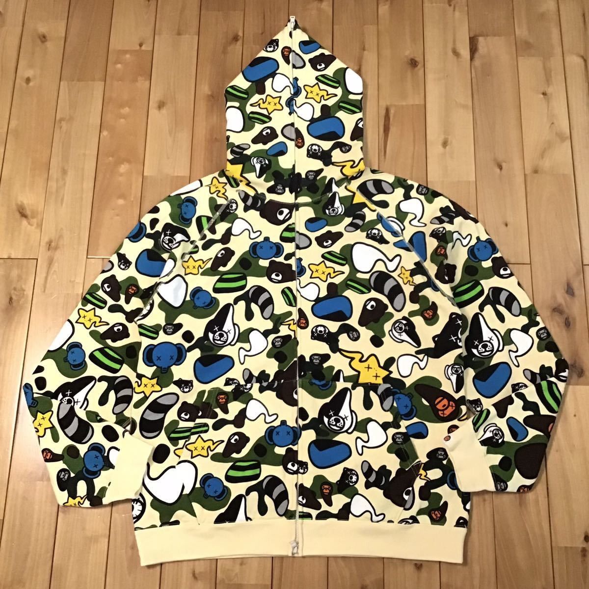 Bape × Kaws Bape x Kaws Baby Milo Animal Kingdom Full Zip Hoodie | Grailed