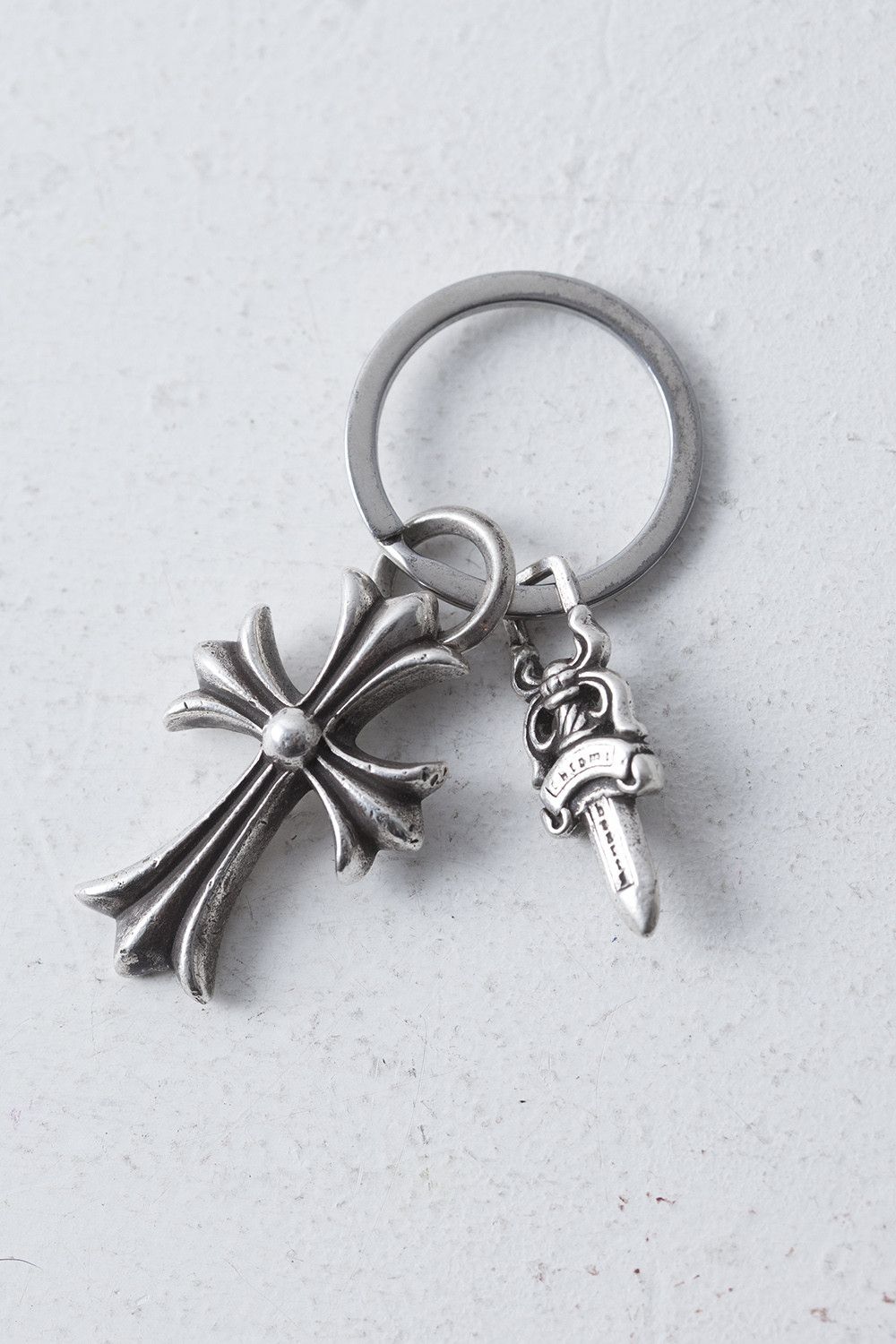Chrome Hearts Cross & dagger key ring | Grailed