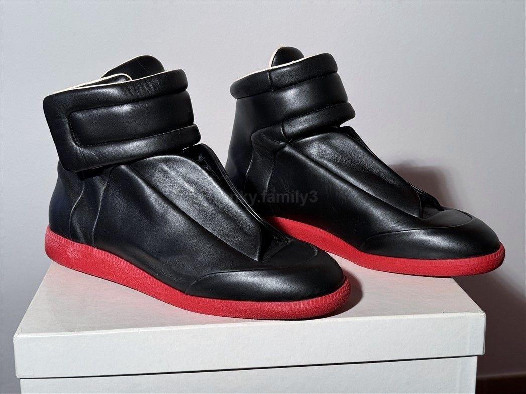 Maison Margiela Future black Red Leather sneakers shoes | Grailed