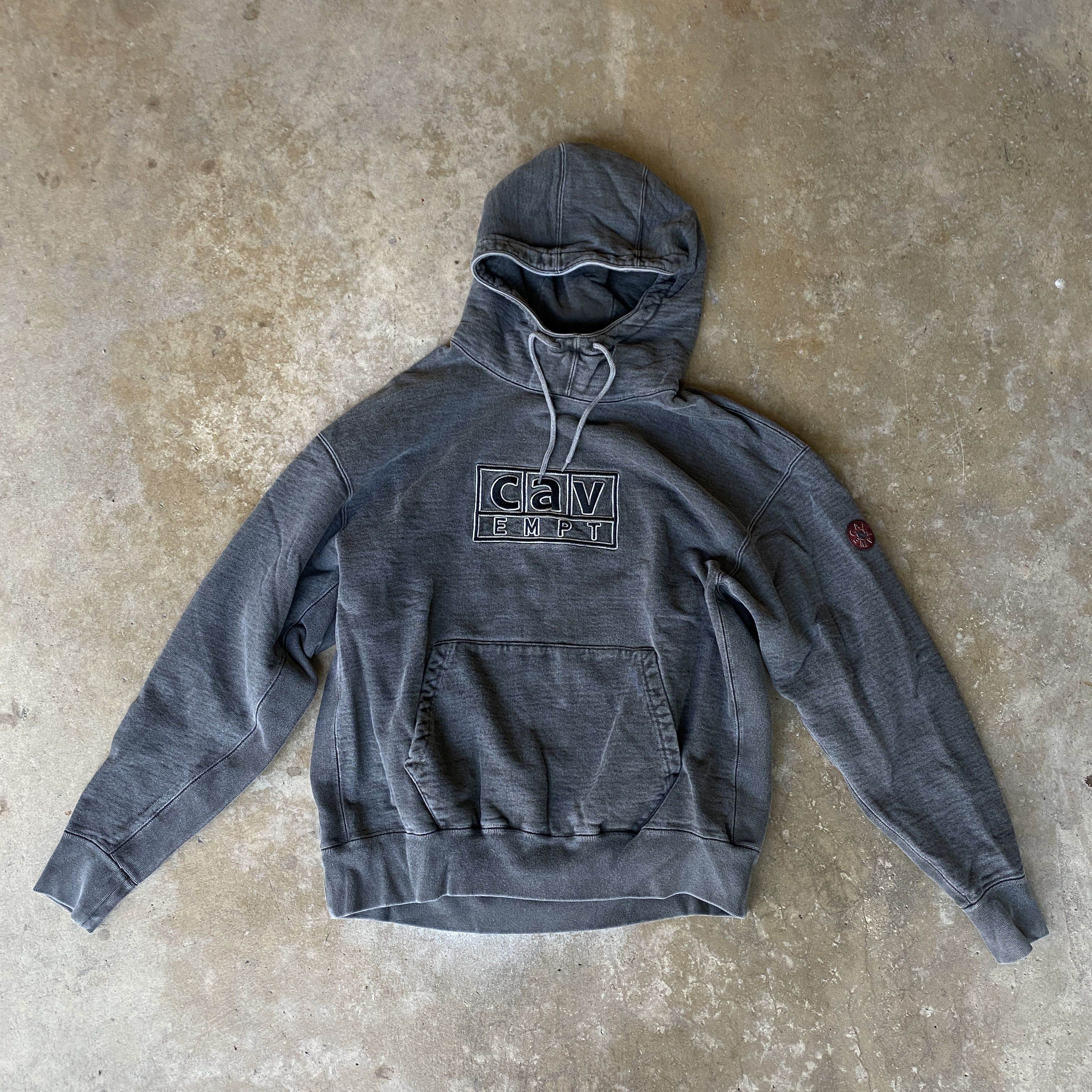 Cav Empt Cav Empt Overdye Box Logo Hoodie | Grailed