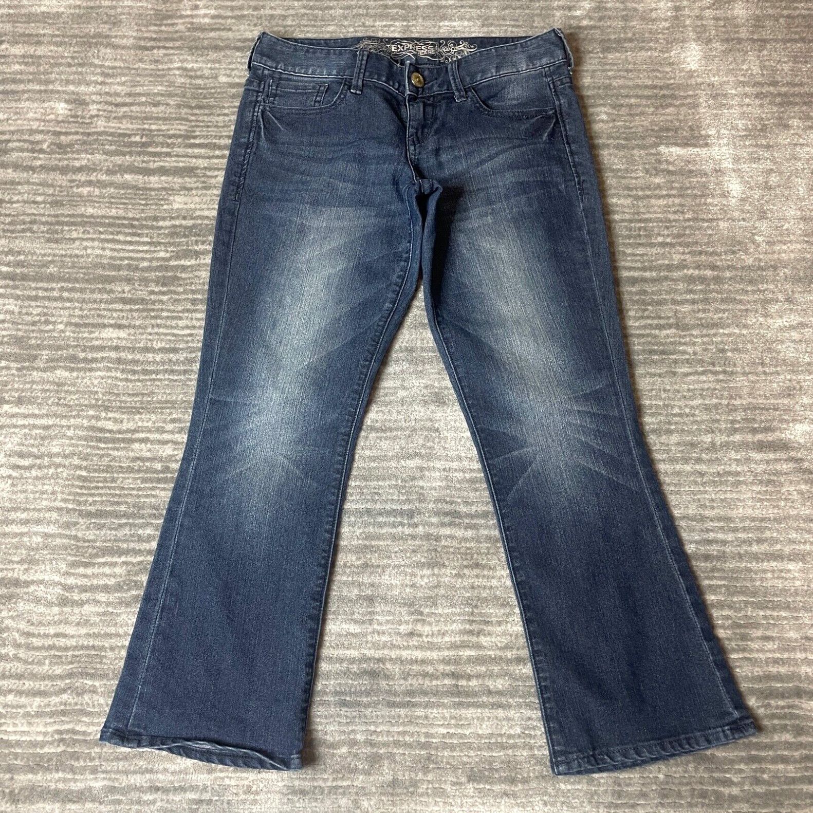 Express Express Jeans 2 Women Stella Cropped Flare Stretch Low Rise ...