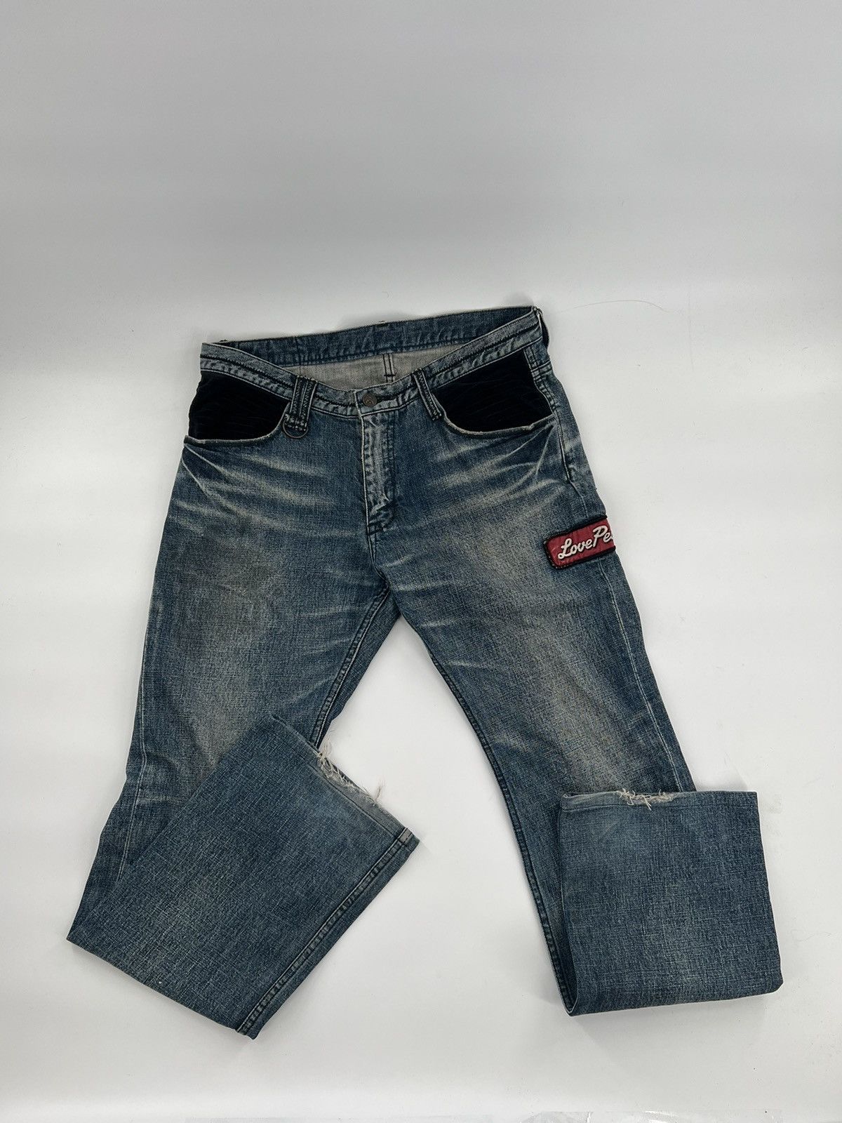 roarguns Roarguns Love Peace Denim Jeans | Grailed