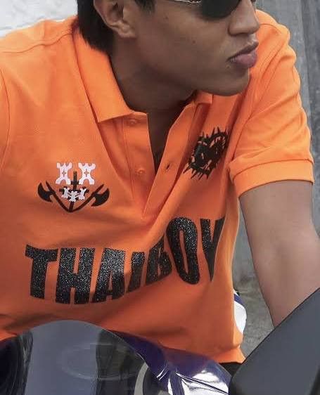 Streetwear Thaiboy Digital Back 2 Life Polo Orange | Grailed
