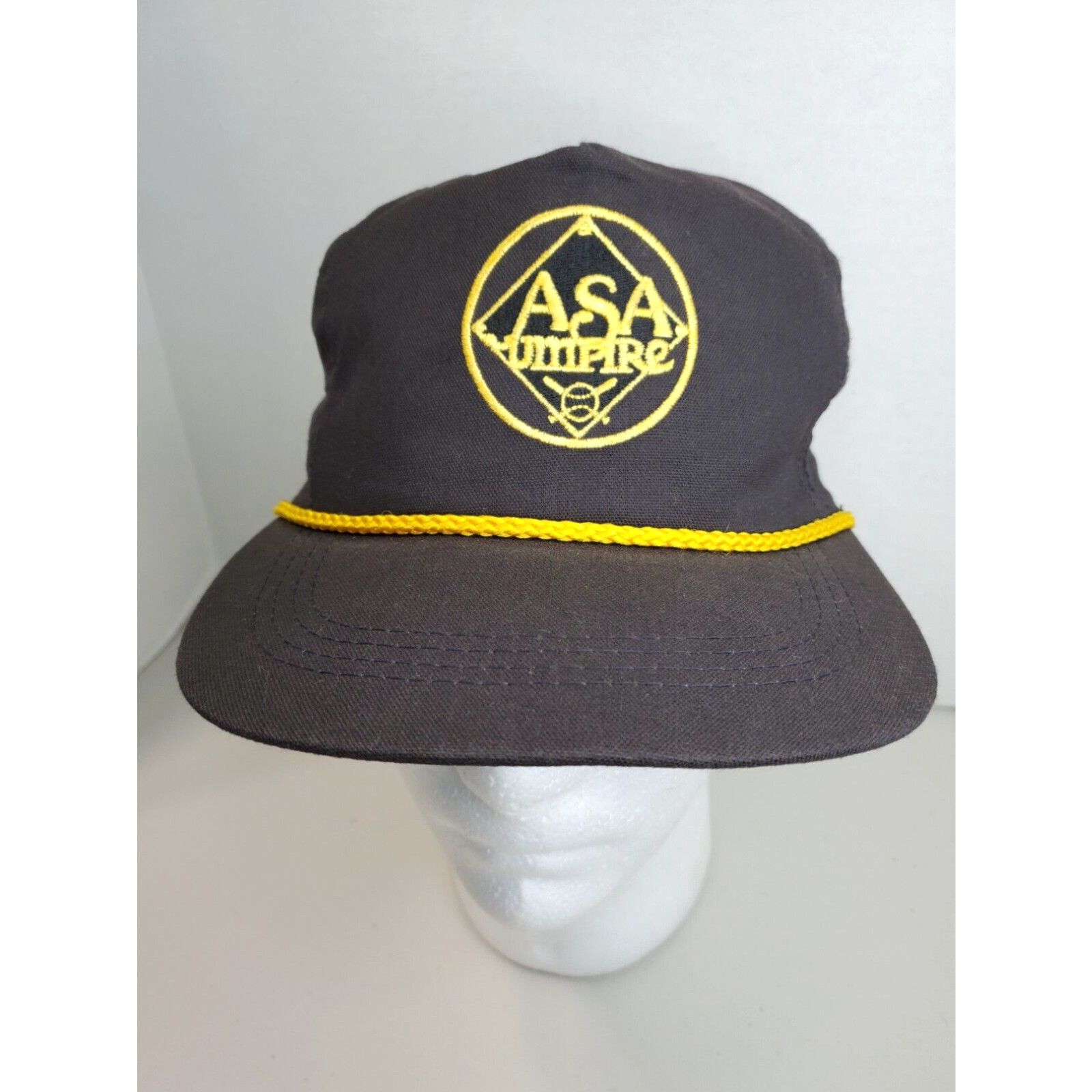 Sas Vintage ASA Umpire Logo American Softball Association Baseball Hat ...