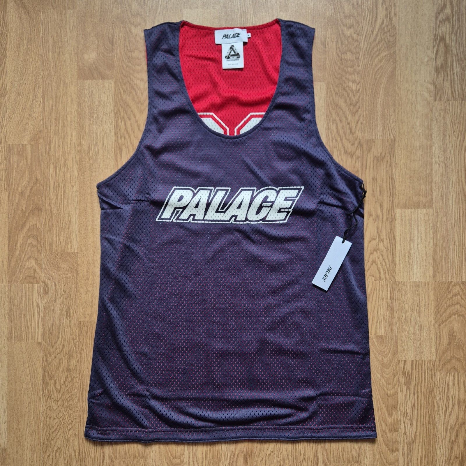 Palace Palace Mesh Reverso Vest Blue Medium SS24 | Grailed